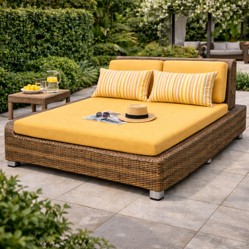 Arena Weave Craft Peninsula Day Bed Rehau Wicker Agora Cushion | Arena ...
